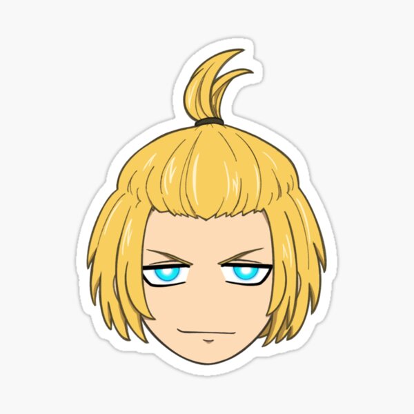 "Fire Force Arthur Boyle Chibi face" Sticker by jannahjailani | Redbubble