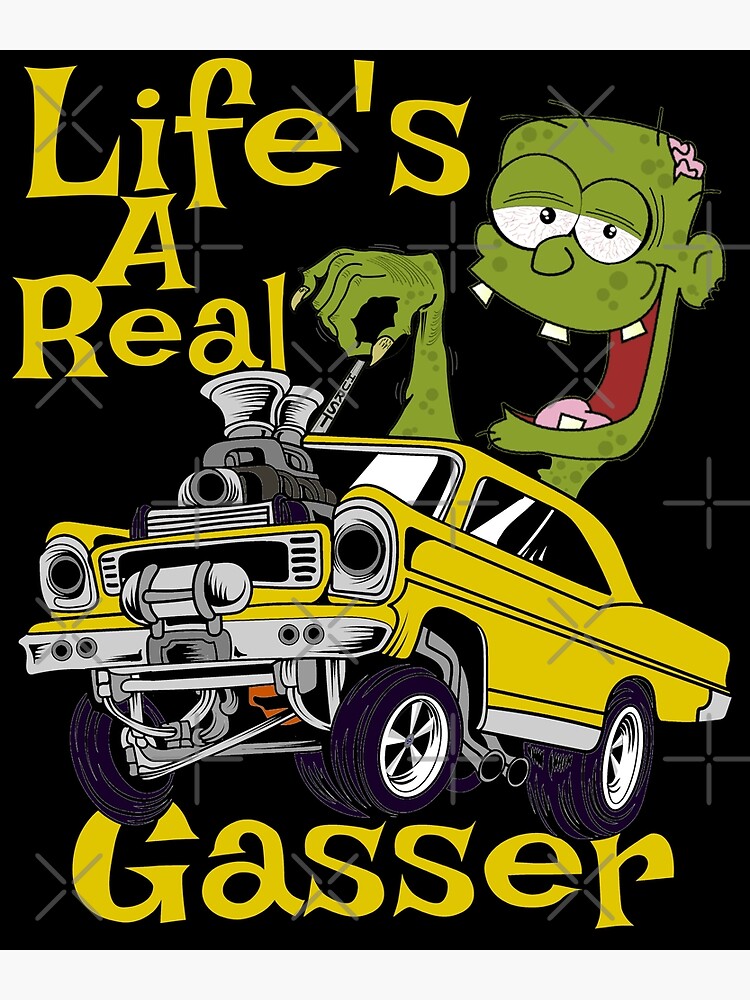 Póster «Hot Rod Gasser Dibujos animados Outlaw Drag Racing Blown Street ...