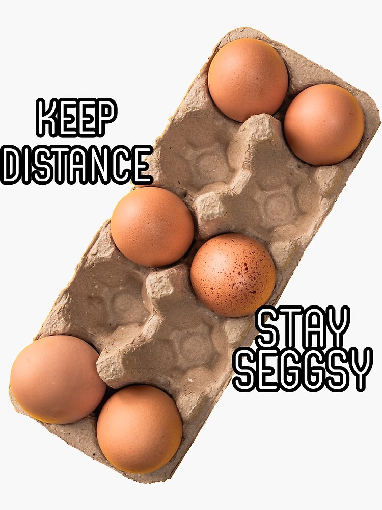"Keep distance Stay seggsy" Sticker by lightxline | Redbubble