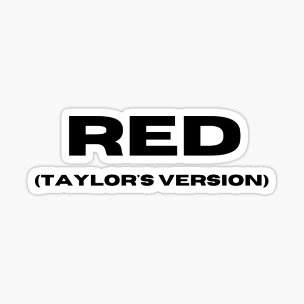 "Taylor swift Red (Taylor's Version)" Sticker for Sale by crewwaverr ...