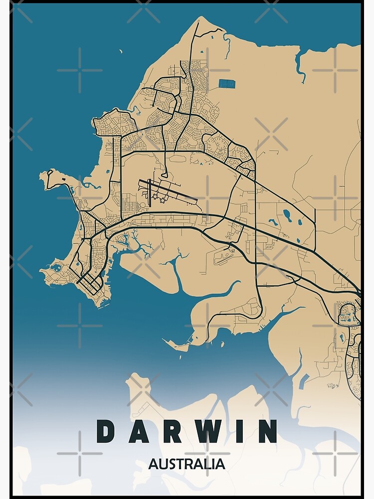 "Darwin map of Australia" Photographic Print for Sale by PostersProf1 ...