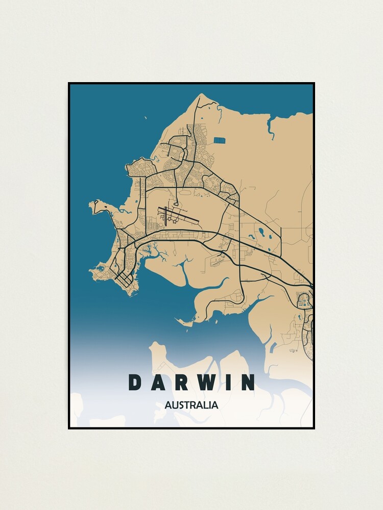 "Darwin map of Australia" Photographic Print for Sale by PostersProf1 ...