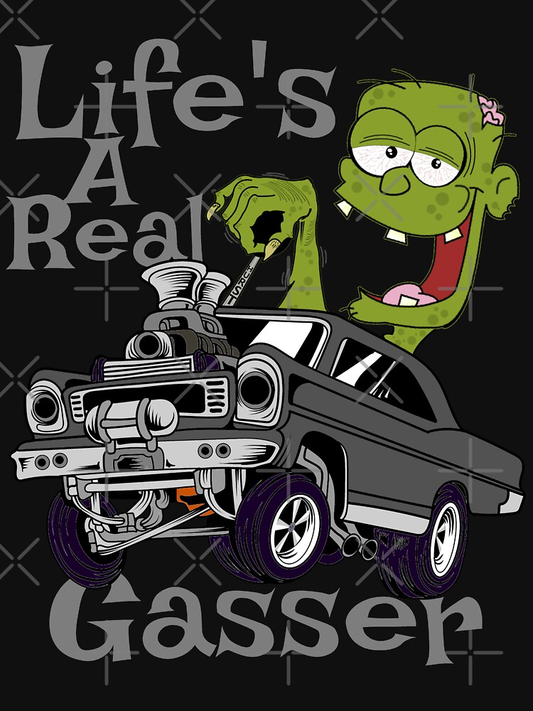 "Hot Rod Gasser Cartoon Outlaw Drag Racing Blown Street Car" T-shirt ...