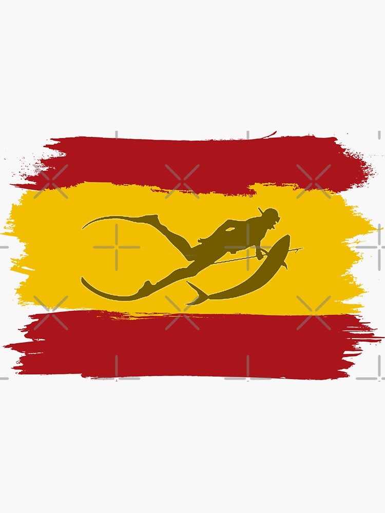 Pegatina «pesca submarina bandera españa pesca submarina españa españa ...