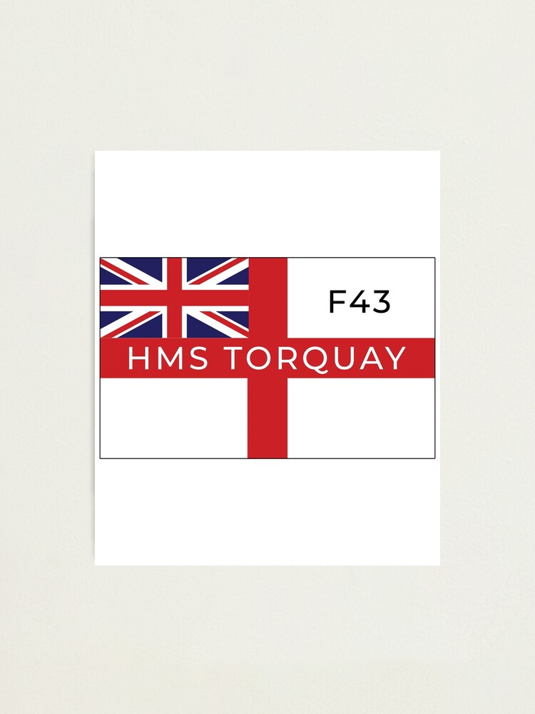 "HMS Torquay On British White Ensign - F43 - British Navy Type 12 ...