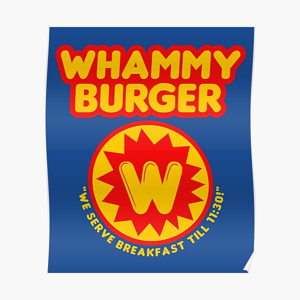 "Whammy Burger" Poster for Sale by comicbookdude | Redbubble