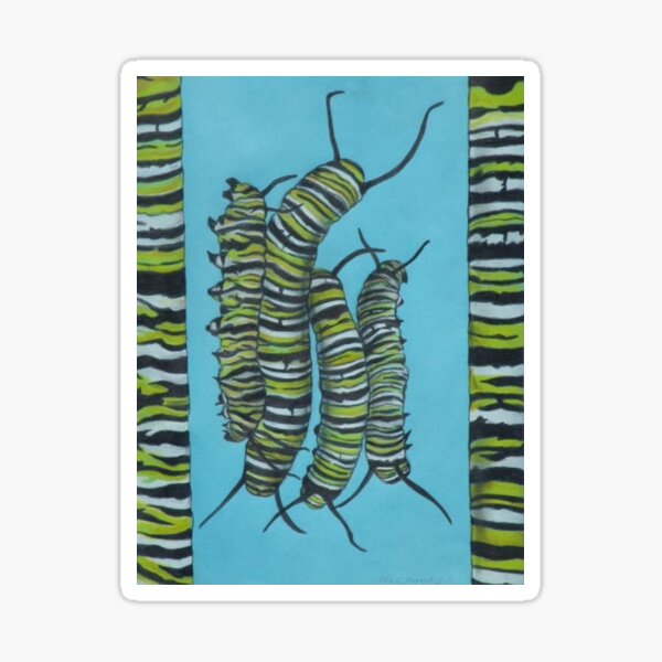 "Animal Skins : Monarch Butterfly Caterpillar" Sticker for Sale by ...