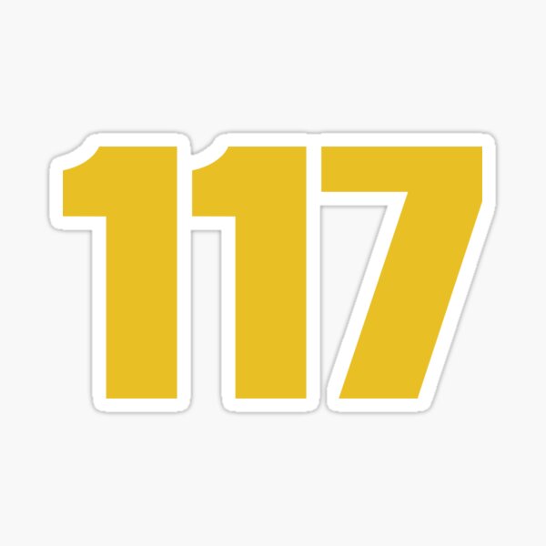 "117 - Gold - Clean" Sticker for Sale by ONI-Creative | Redbubble