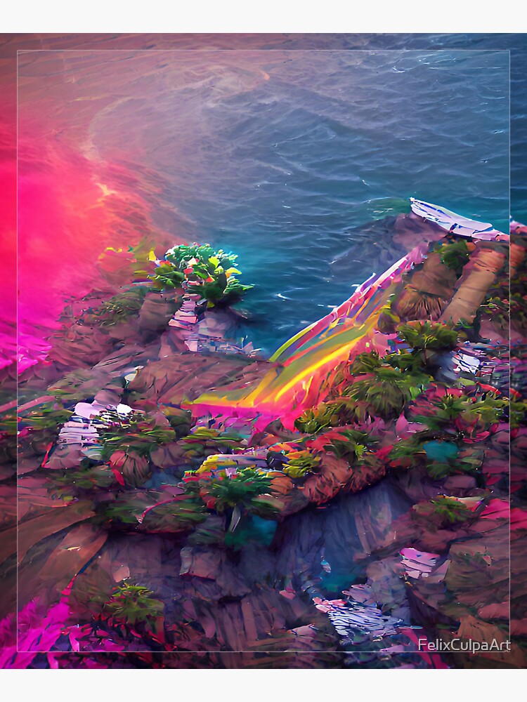 "'Rocks and Rainbows' - Mindscape series #3" Sticker by FelixCulpaArt ...