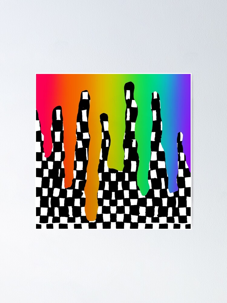 "rainbow drip " Poster for Sale by AlykamArts | Redbubble