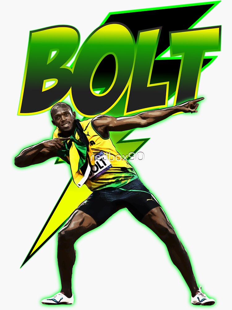 "Usain Bolt" Sticker for Sale by redbox90 | Redbubble