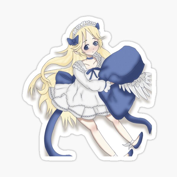 "angel anime girl" Sticker for Sale by deadnyxx | Redbubble