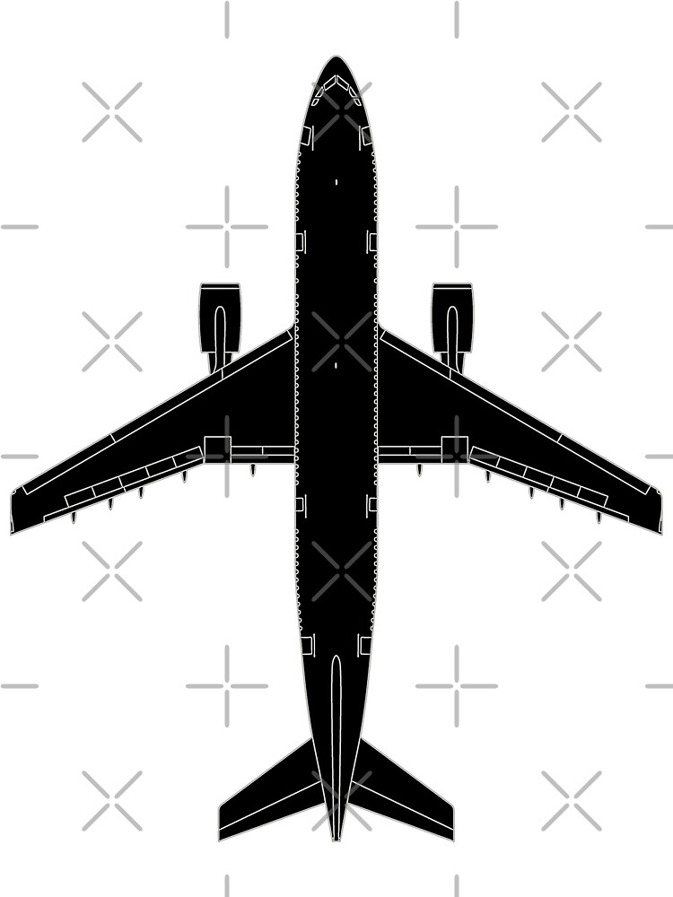 "Airbus A300 Black Top View" Poster for Sale by magazinecombate | Redbubble