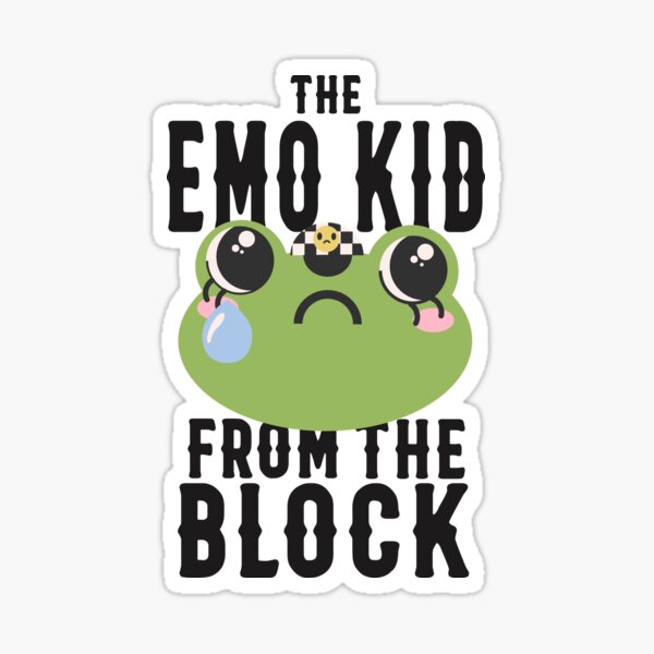 "The Emo Kid From The Block Frog" Sticker for Sale by racharanha ...