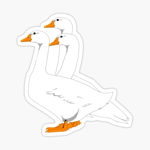 "Geese goosing around as a group of three" Sticker for Sale by ...