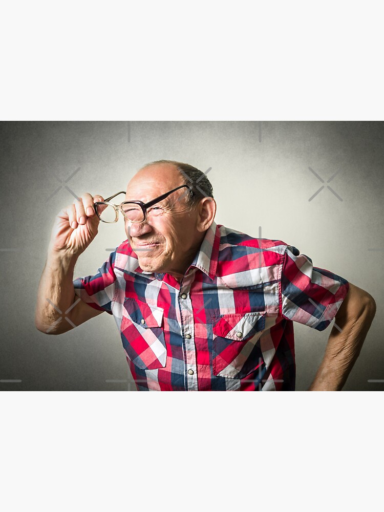 "Funny old man" Sticker for Sale by gmstockstudio | Redbubble