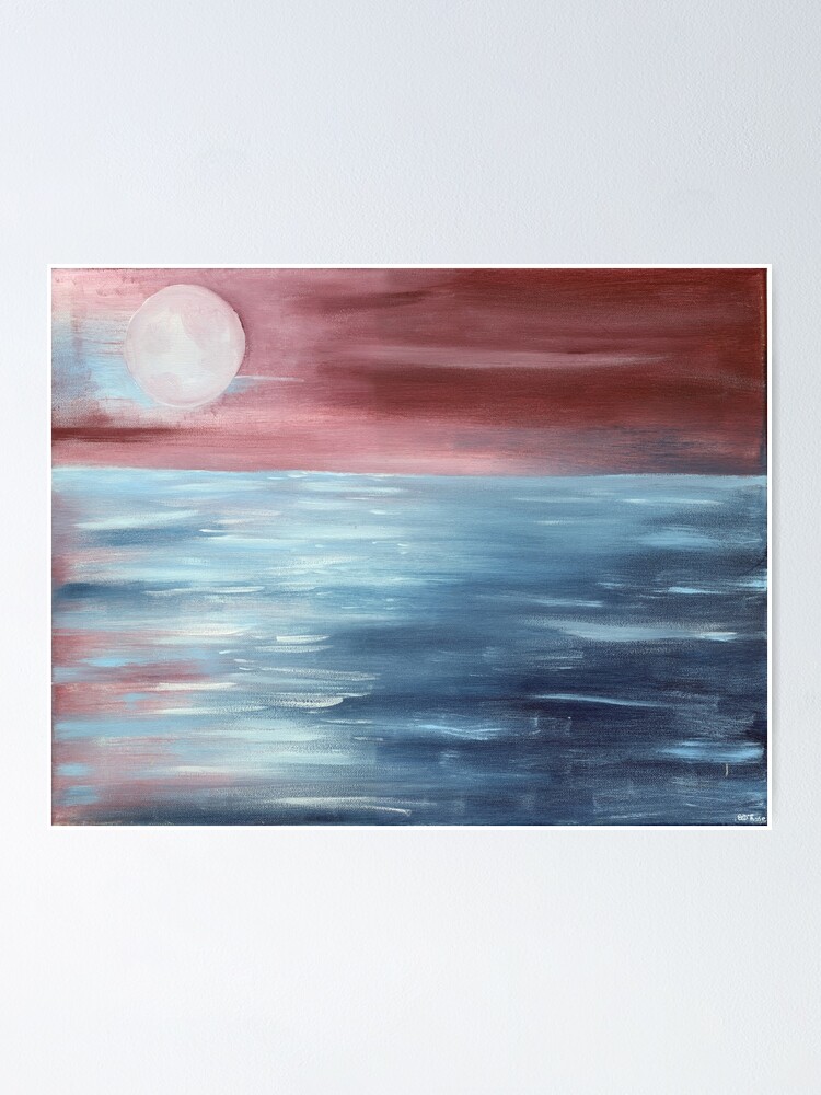 "Moon Over Water" Poster for Sale by jacksonroseart | Redbubble