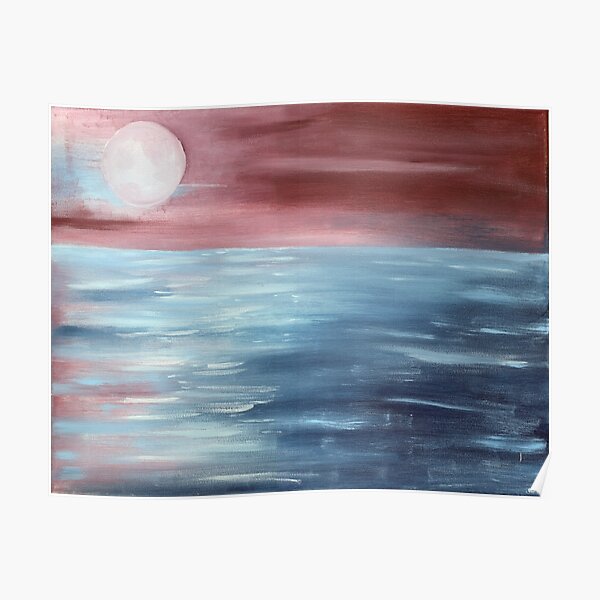 "Moon Over Water" Poster for Sale by jacksonroseart | Redbubble