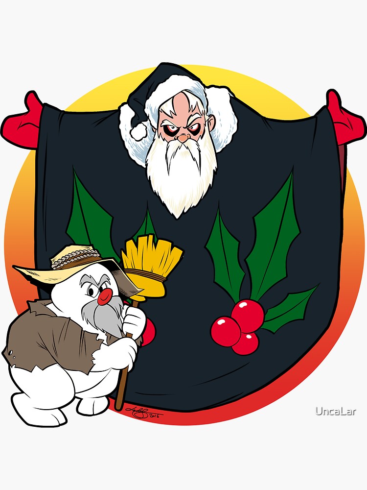 "Santos: The Claus of Fate" Sticker for Sale by UncaLar | Redbubble