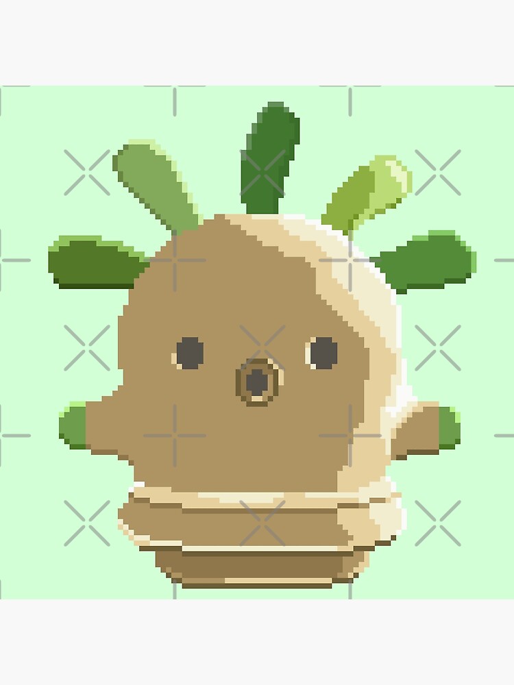 "squeakoid gyroid pixel art - green brown " Poster by sezalilly | Redbubble