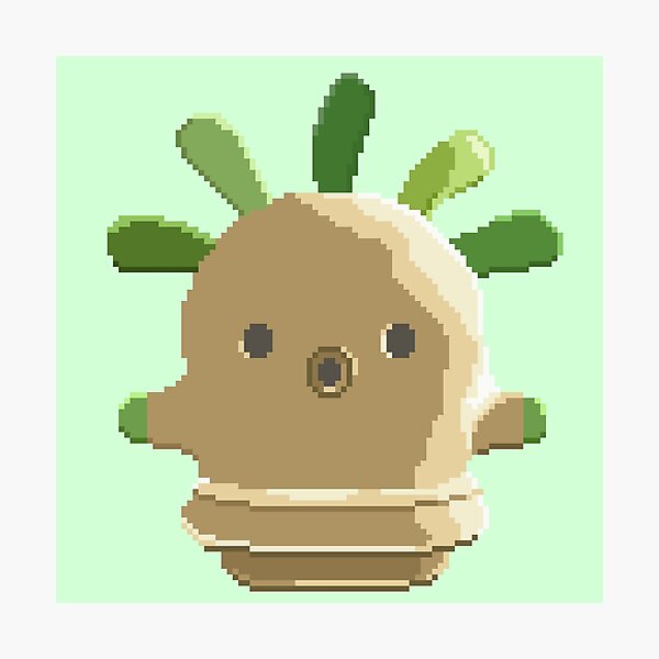 "squeakoid gyroid pixel art - green brown " Photographic Print for Sale ...