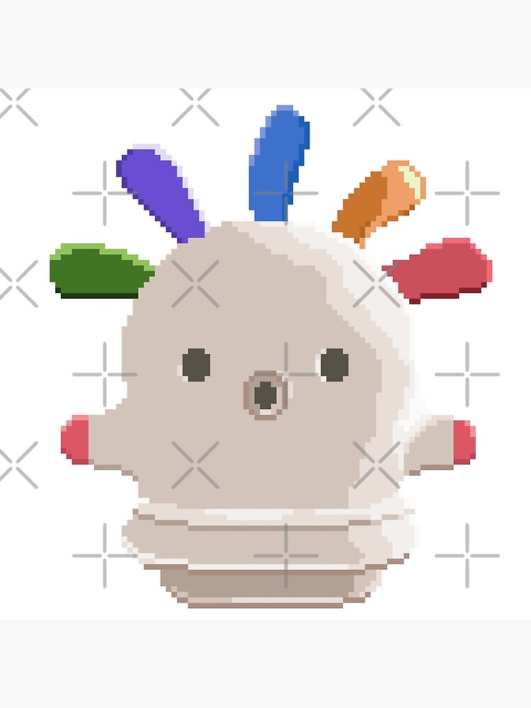 "squeakoid gyroid pixel art - white " Poster for Sale by sezalilly ...