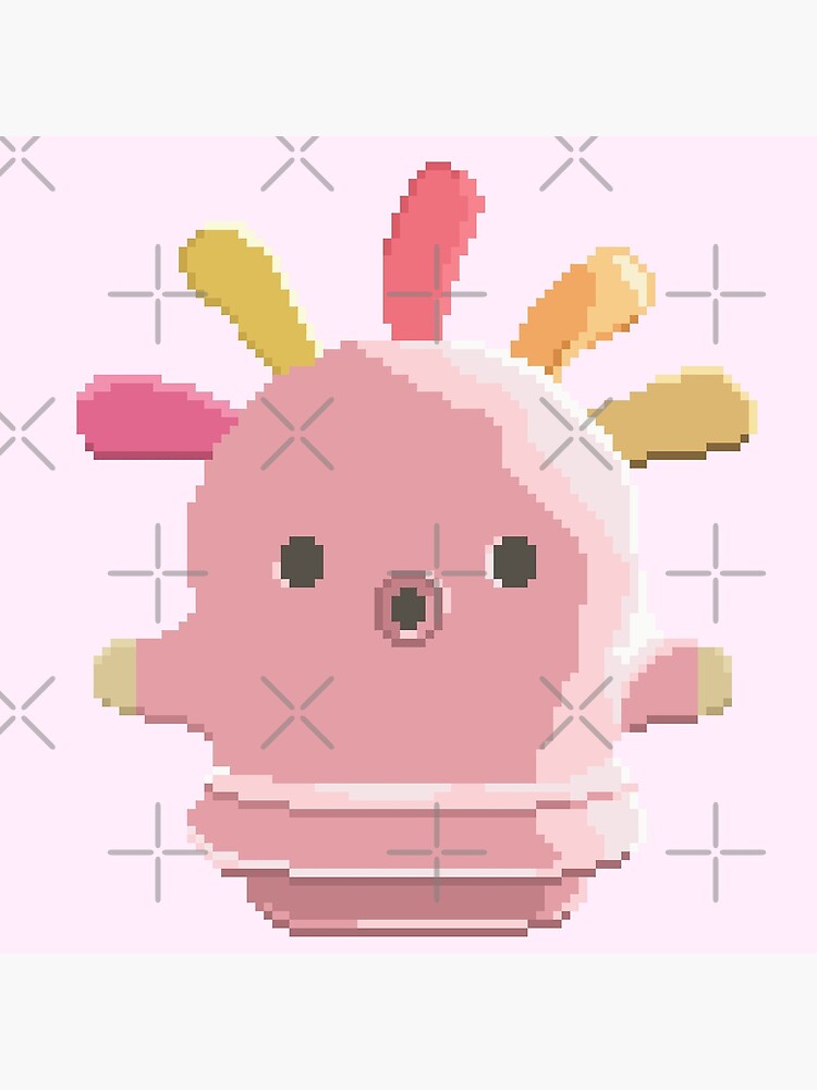 "squeakoid gyroid pixel art - pink" Poster by sezalilly | Redbubble