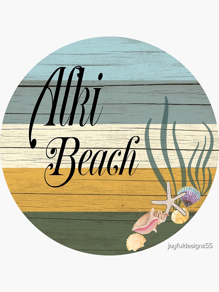 "Alki Beach" Sticker by joyfuldesigns55 | Redbubble