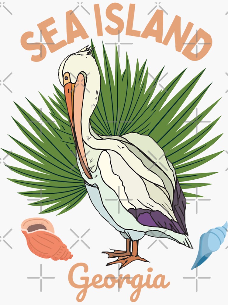 "Wild Sea Island, Georgia, Tan Text- Wildlife / Nature" Sticker for ...