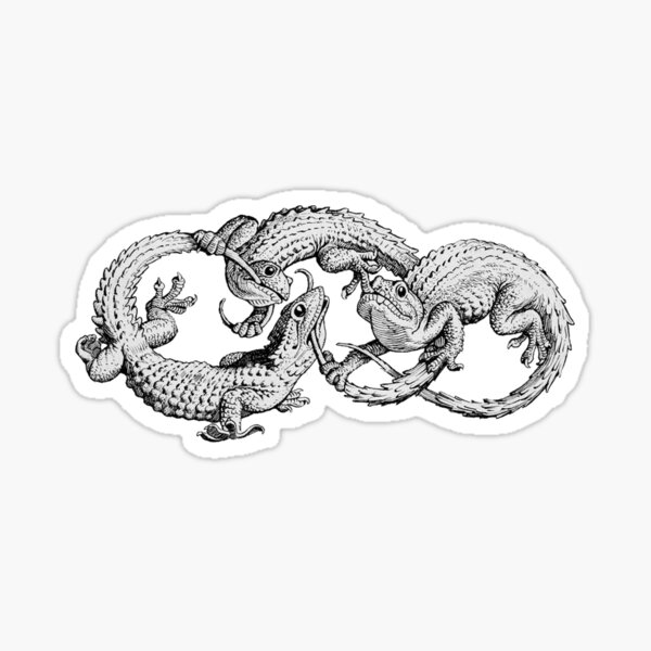 "Infinity Lizards" Sticker for Sale by elevens | Redbubble