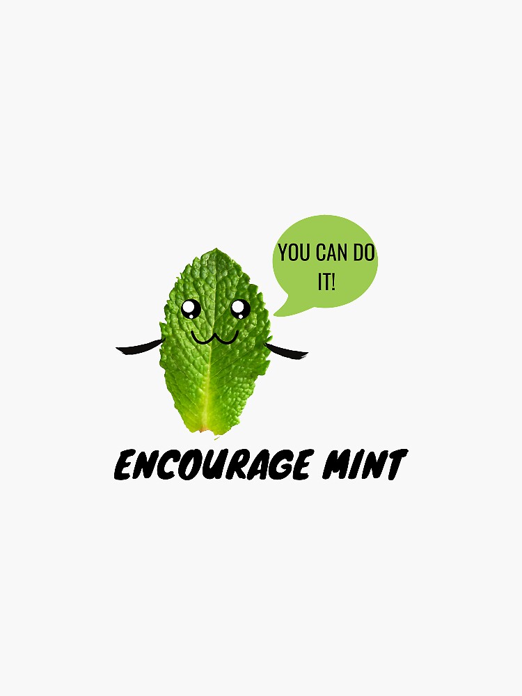 "Encourage mint" Sticker for Sale by TheArtStudio21 | Redbubble