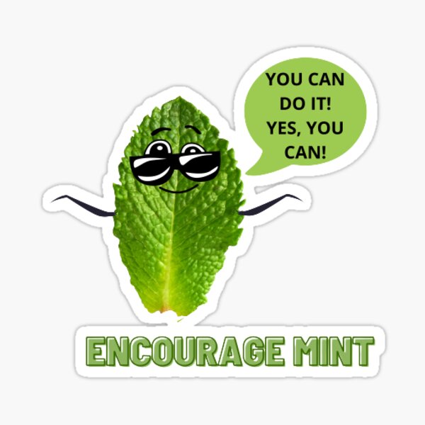 "Encourage mint sticker" Sticker for Sale by TheArtStudio21 | Redbubble
