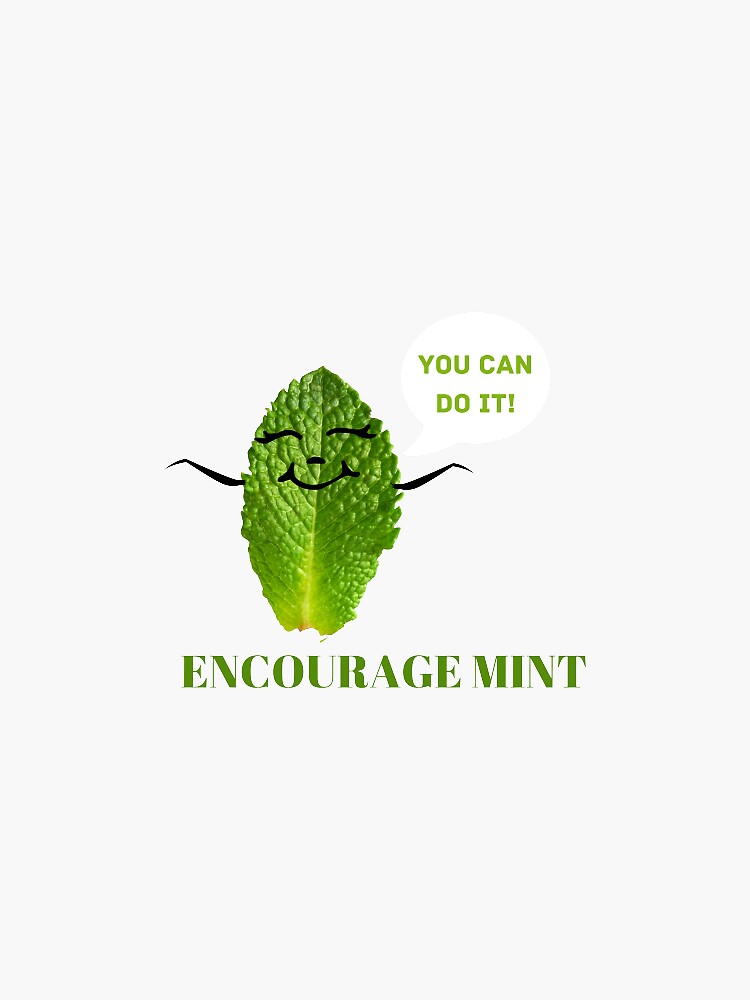 "Encourage mint " Sticker for Sale by TheArtStudio21 | Redbubble