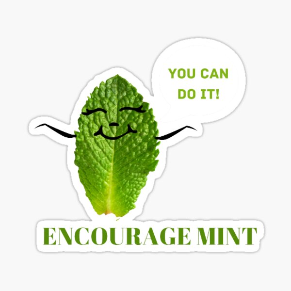 "Encourage mint " Sticker for Sale by TheArtStudio21 | Redbubble