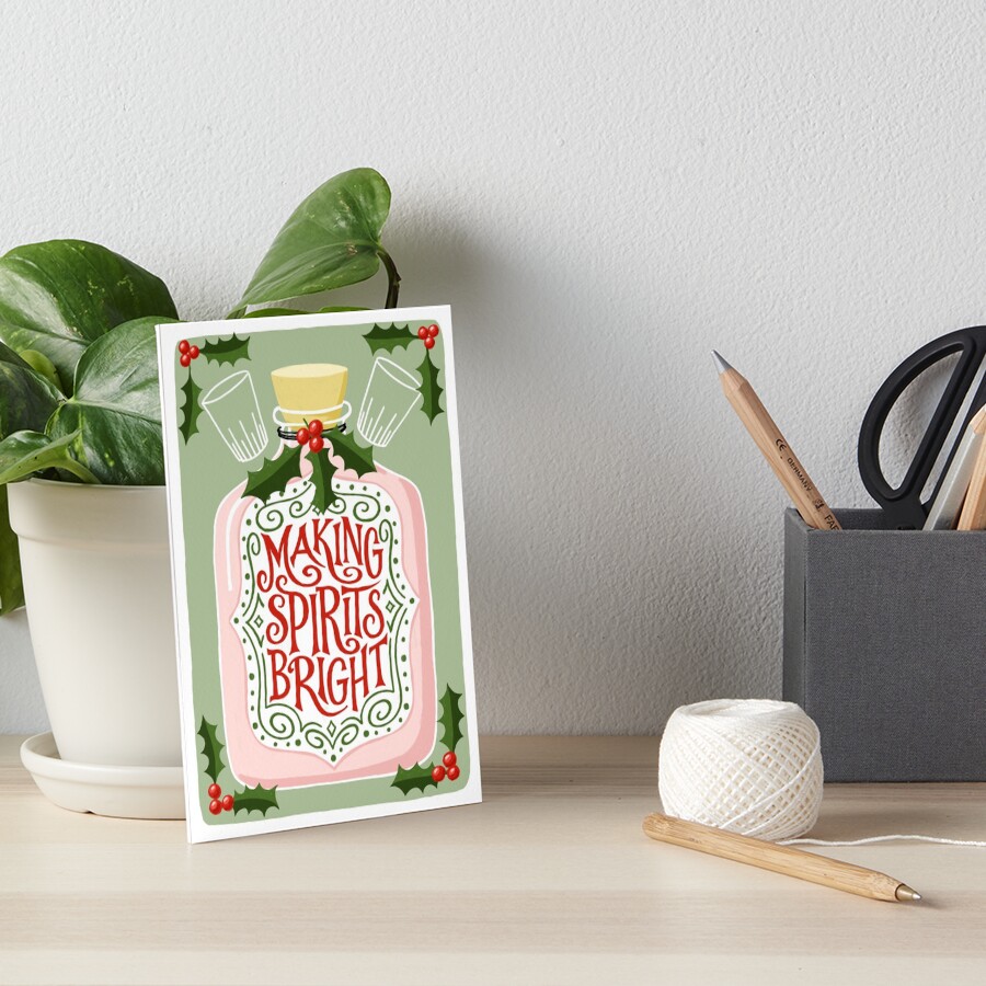 "Making Spirits Bright" Art Board Print by BexMorleyArt | Redbubble