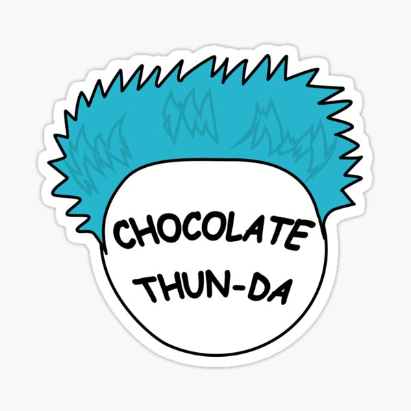 "Thing 1 And 2 Emblem Chocolate Thun-Da" Sticker for Sale by 0FOR-YOU0 ...