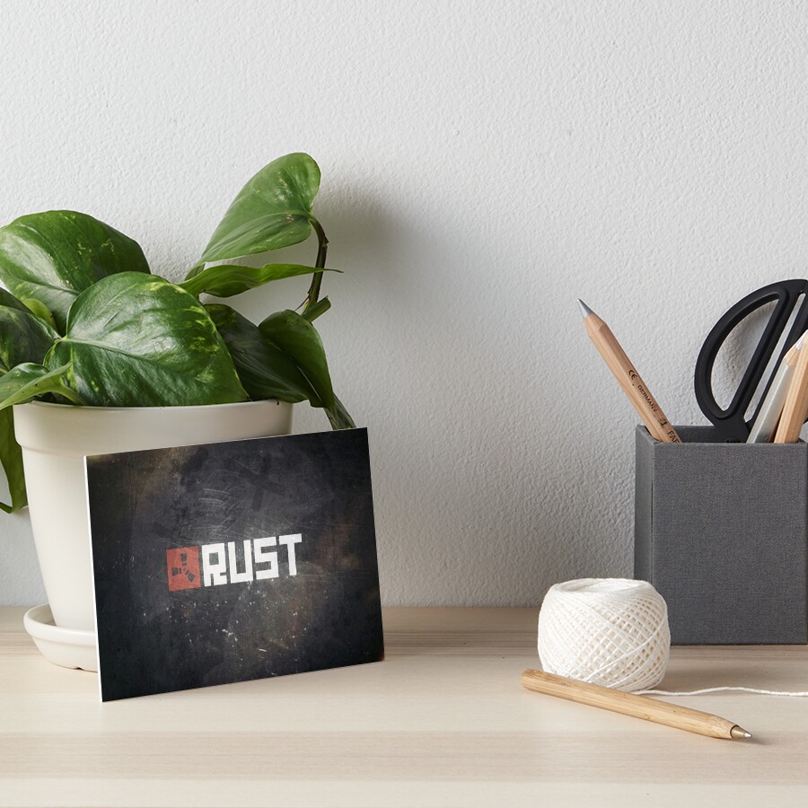 "Rust Video Game Logo " Art Board Print by Vintage-Travler | Redbubble