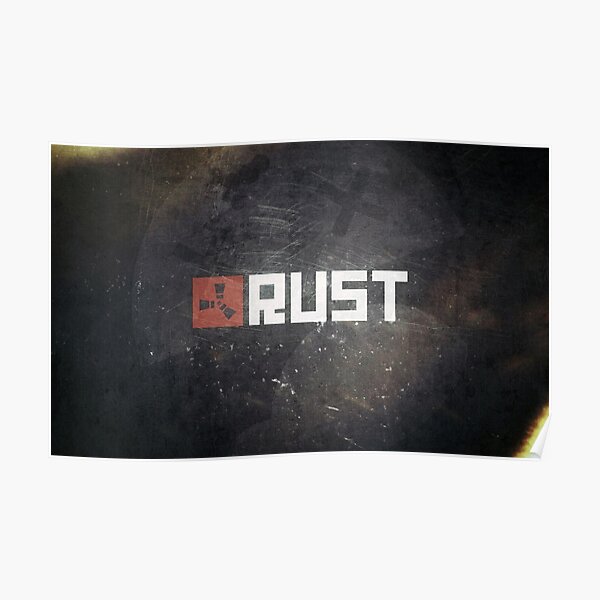 "Rust Video Game Logo " Poster by Vintage-Travler | Redbubble