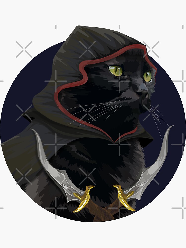 "Rogue Kitty" Sticker for Sale by HanaAbstracts | Redbubble