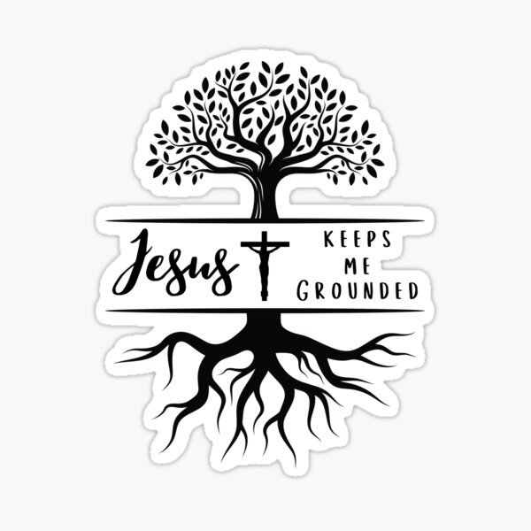 "Jesus keeps me grounded" Sticker for Sale by PeppernCo | Redbubble