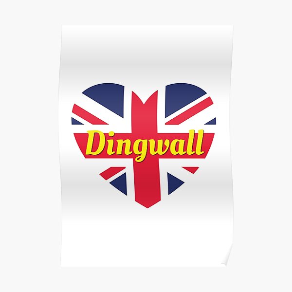 "Dingwall Scotland UK British Union Flag Heart (White) - Dingwall ...