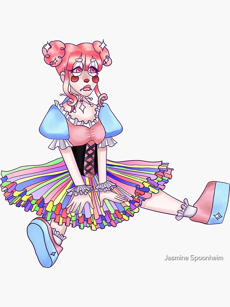 "Kidcore clown girl" Sticker for Sale by Jasbs | Redbubble