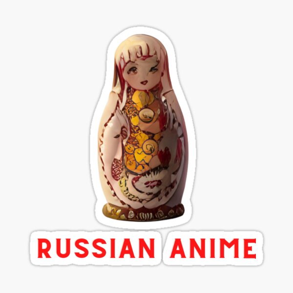 "Russian matryoshka doll in anime style." Sticker for Sale by Kirill8k ...