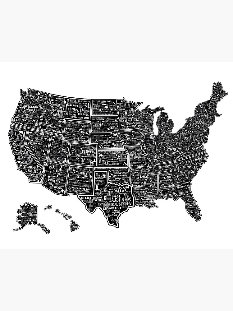 United States Map Premium Matte Vertical Poster sold by Bhuvnesh Sharma ...