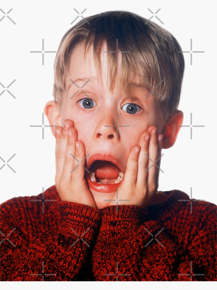 "Kevin Mcallister Home Alone Scream" Sticker for Sale by Laynefable21 ...