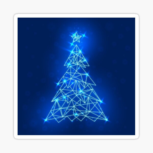 "Christmas tree with triangular constellations" Sticker for Sale by ...