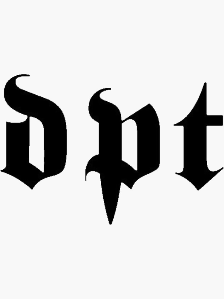 "DPT Gothic Font" Sticker for Sale by hannahswank | Redbubble