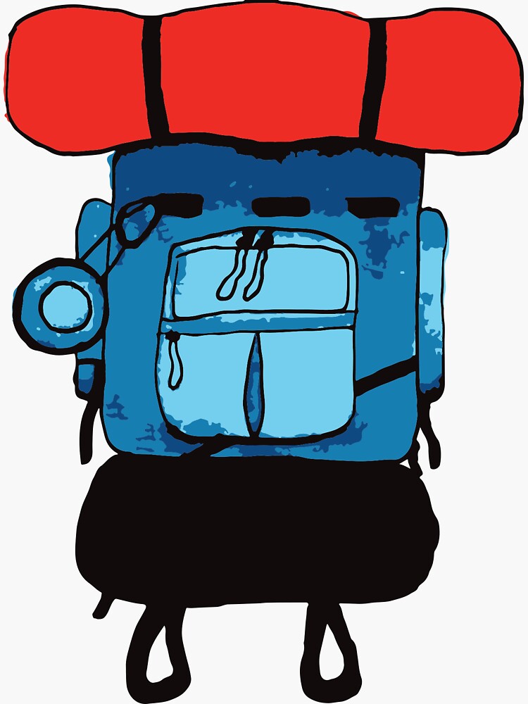 "Backpacker" Sticker for Sale by catalinaoco | Redbubble