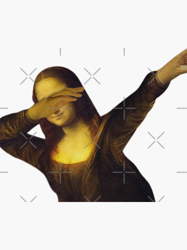 "Mona Lisa Dab" Sticker for Sale by ELHARCHI | Redbubble
