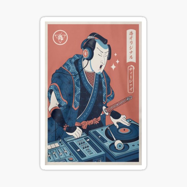 "Samurai DJ" Sticker for Sale by ockarhidayah | Redbubble